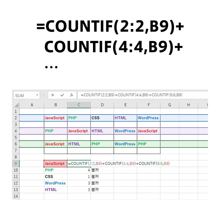 Excel Smart Counting for Non-Consecutive Rows! How to Use the COUNTIF Function Effectively｜DAD ...